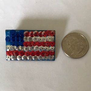 Jewelry | Sequin Flag Pin | Poshmark